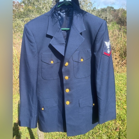 Jackets & Coats | Us Coast Guard Issued Dress Blue Coat 4l | Poshmark